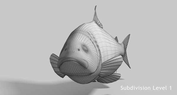 3d model whitefish animation