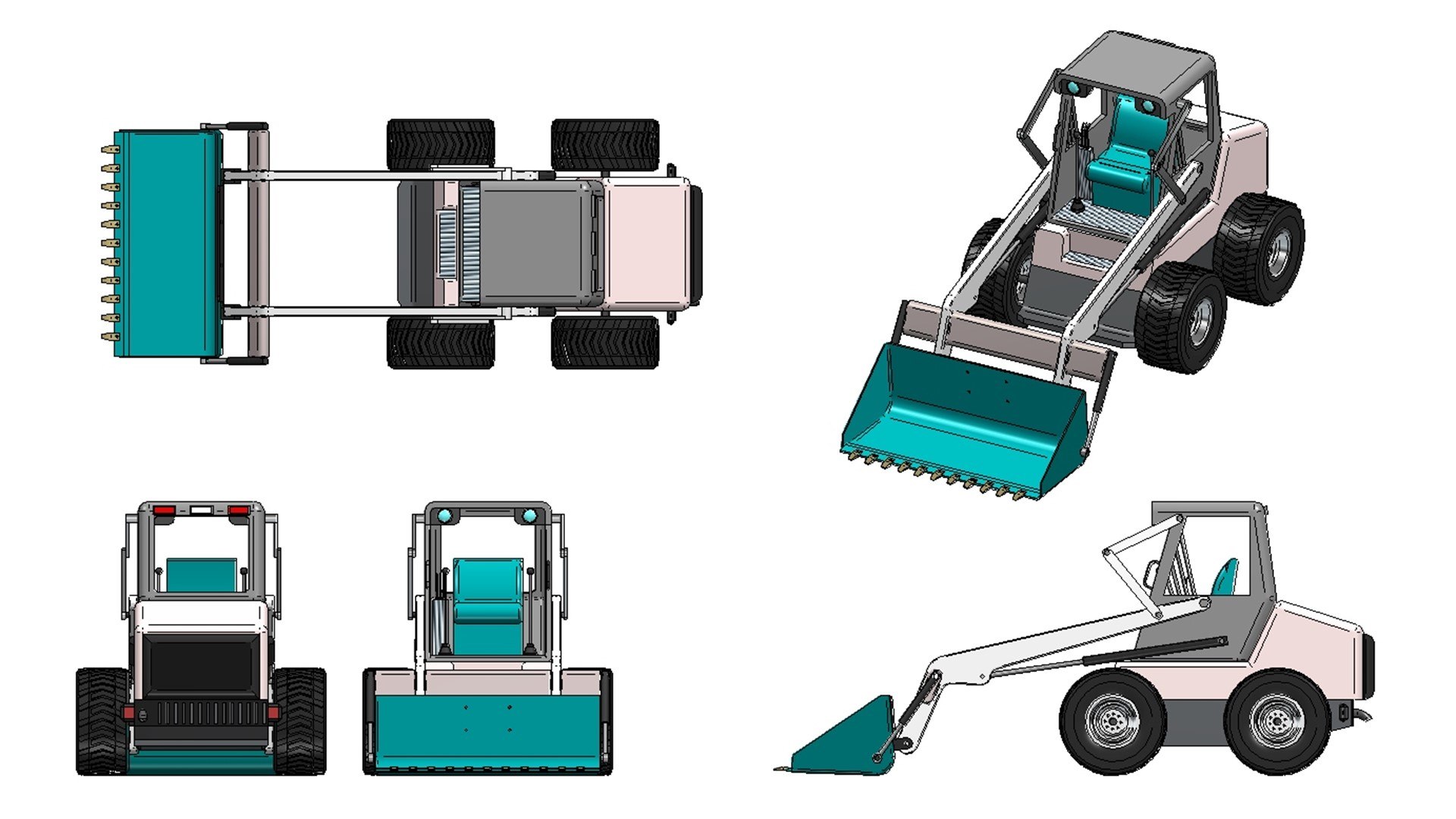 Skid-steer Front Loader Model - TurboSquid 2107442