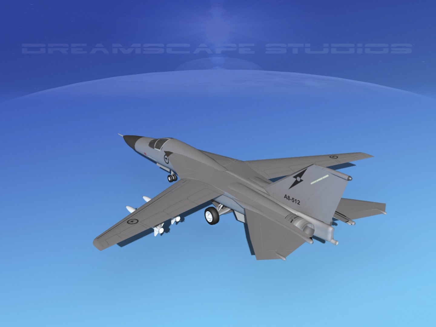 3d Obj General F-111 Aardvark Bomber