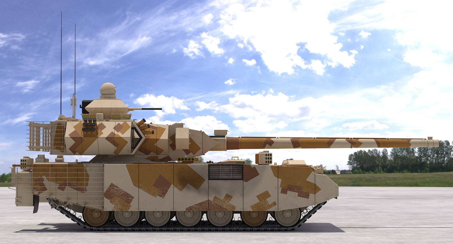 T-100 object-189 tank desert 3D - TurboSquid 1227603