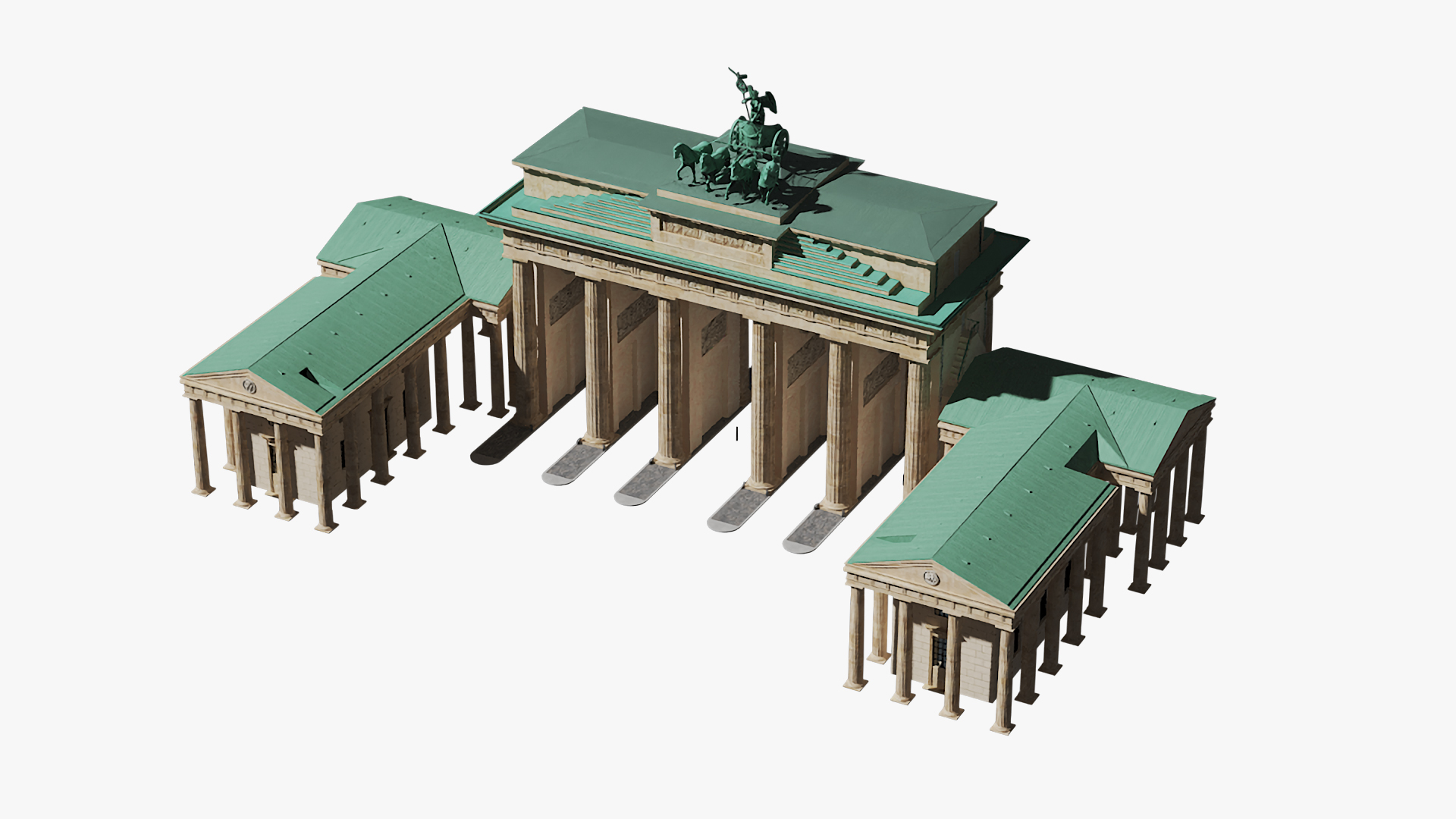 3D Brandenburg Gate Iconic Neoclassical Monument - TurboSquid 2399445