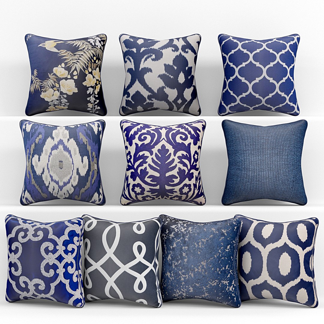 modelo 3d Decorative Pillows Set 140 - TurboSquid 1938733