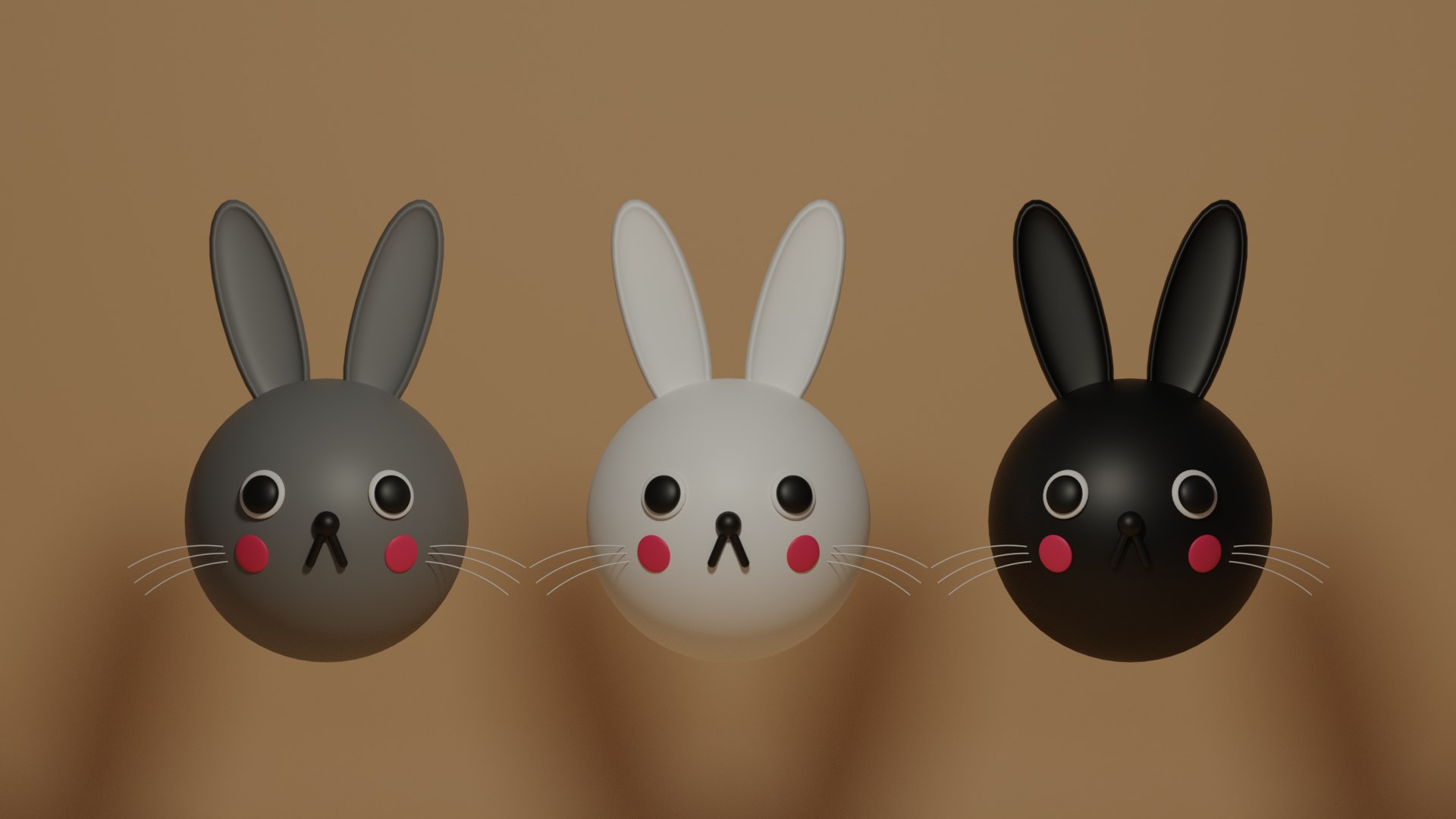 3D Cartoon Cute Bunny Rabbit Collection Model - TurboSquid 1866042