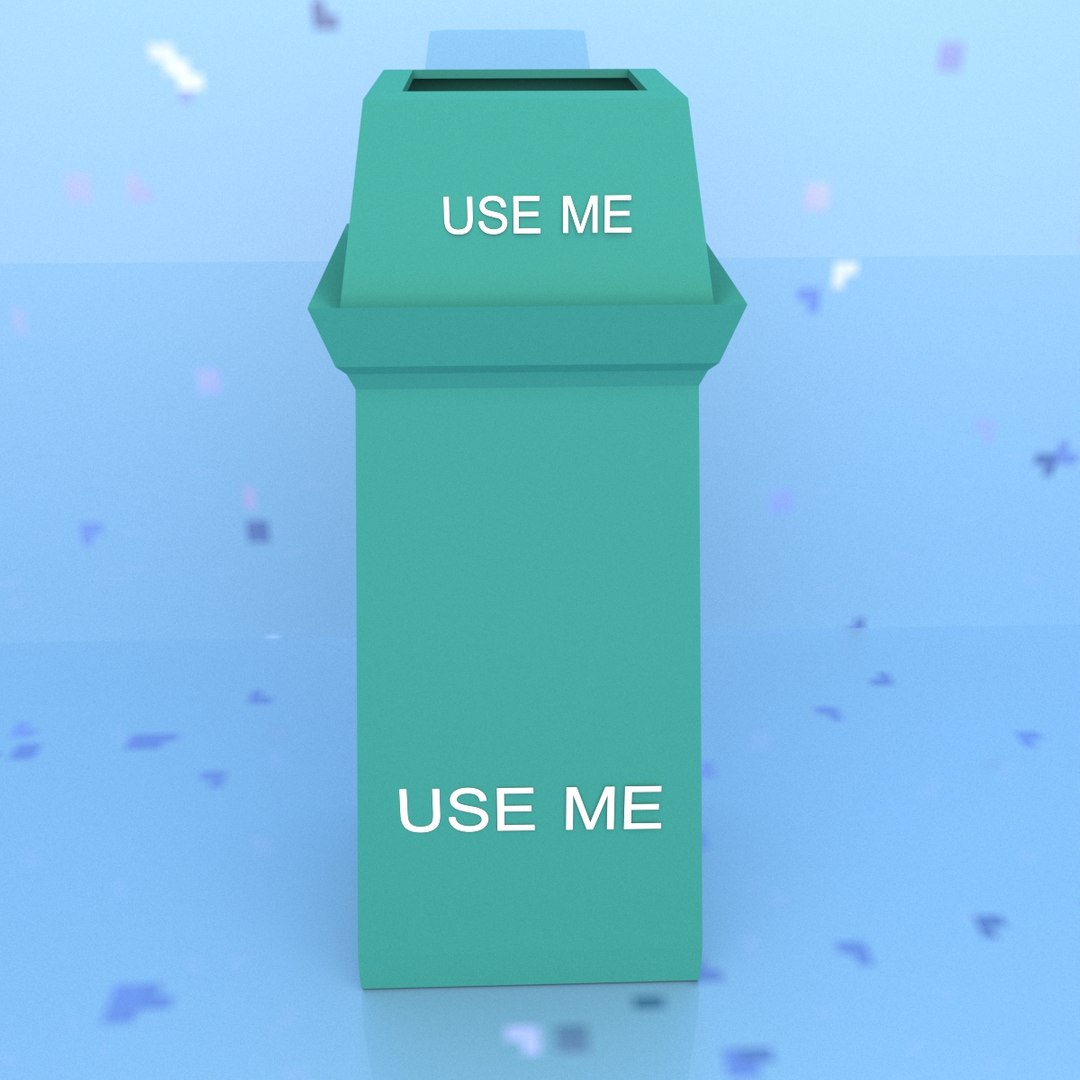 Dustbin 3D model - TurboSquid 1525589