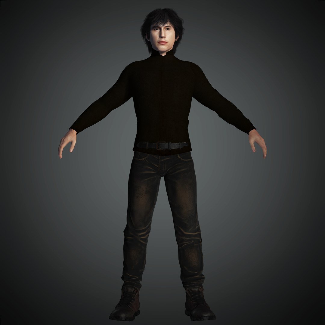 Adam Driver 3d Rigged Model Ready For Animation Model Turbosquid 1977997