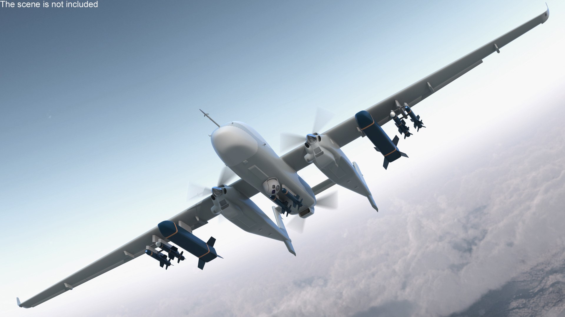 3D Twin-Boom Unmanned Combat Aerial Vehicle Rigged - TurboSquid 2055963