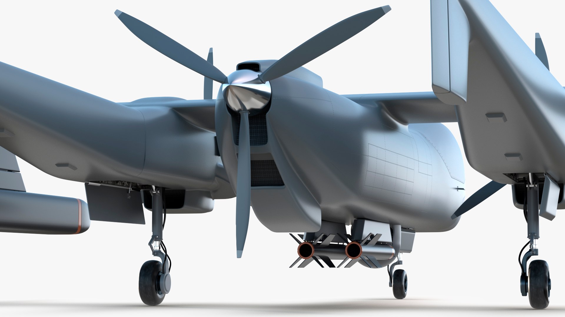 3D Twin-Boom Unmanned Combat Aerial Vehicle Rigged - TurboSquid 2055963