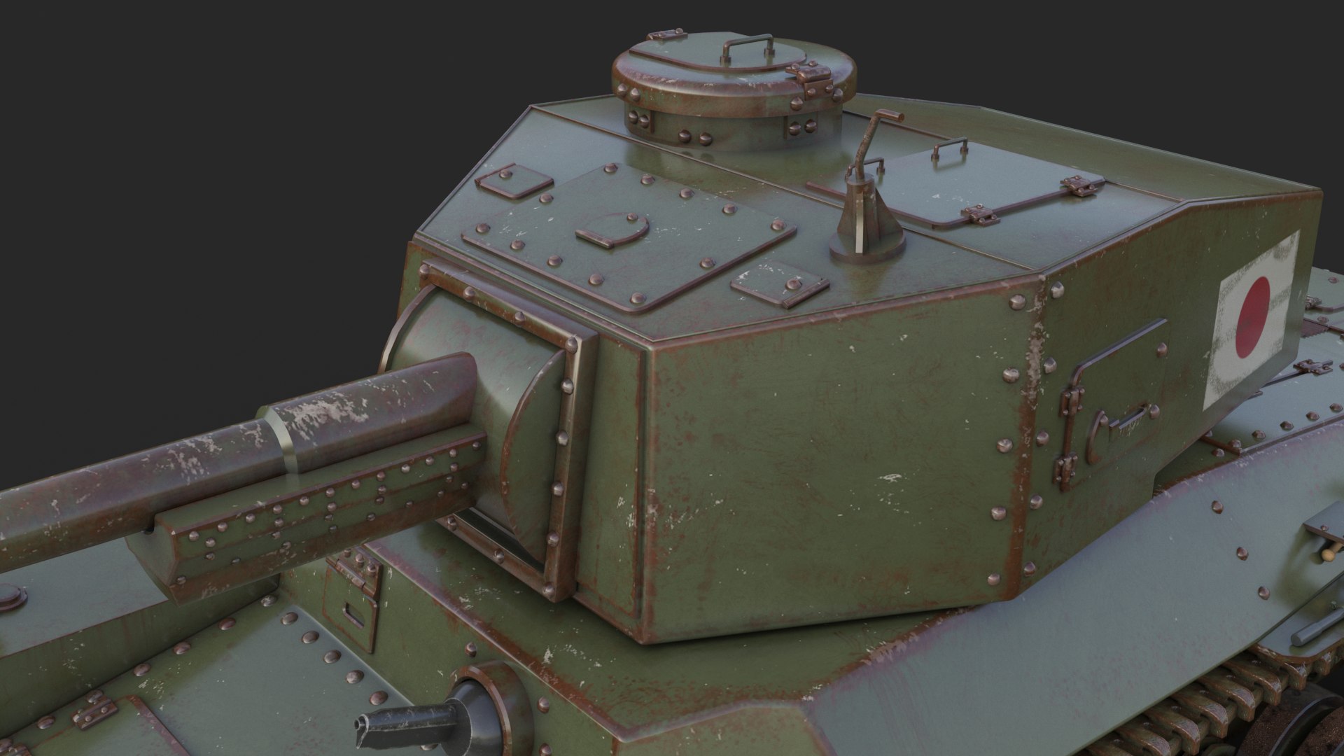 Tank Type 3 Chi-Nu Japan Vray 3D - TurboSquid 1736671