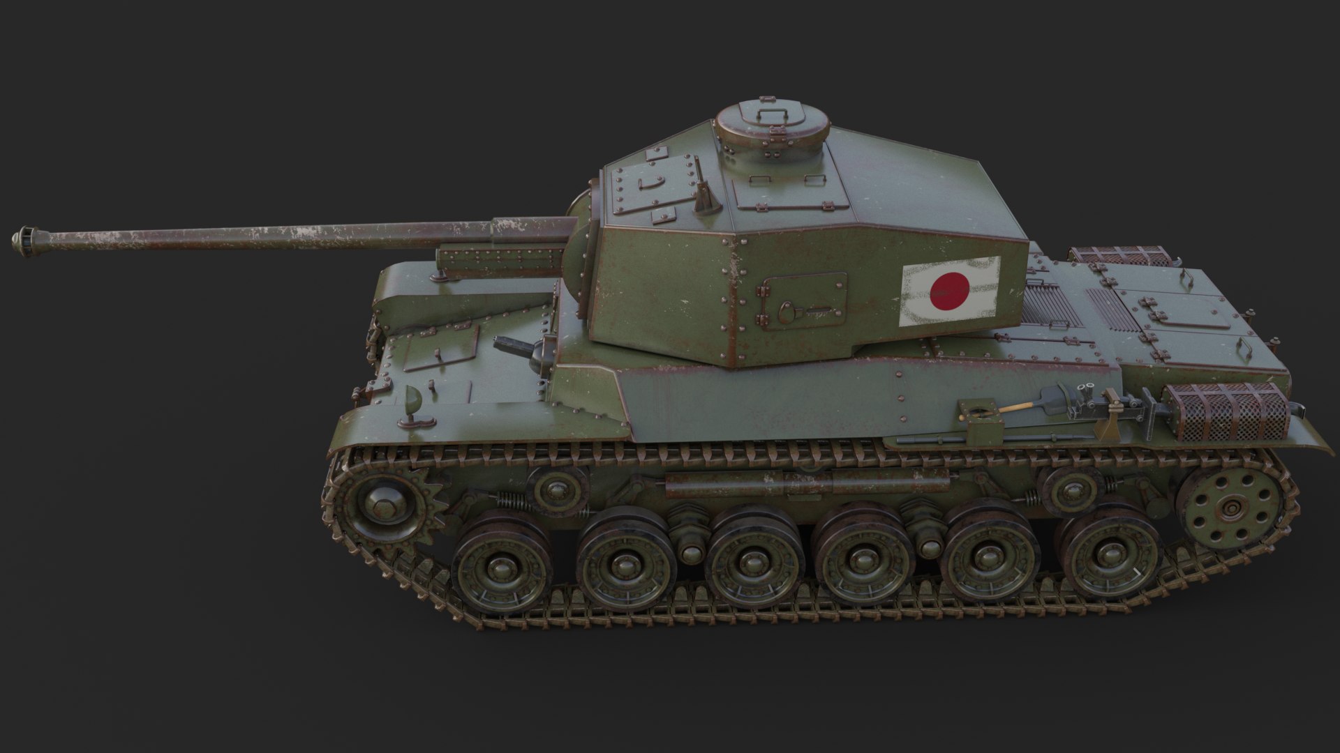 Tank Type 3 Chi-Nu Japan Vray 3D - TurboSquid 1736671