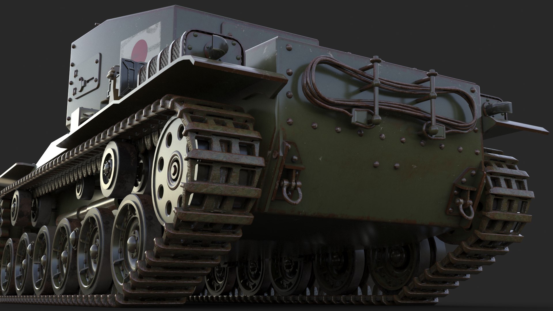 Tank Type 3 Chi-Nu Japan Vray 3D - TurboSquid 1736671