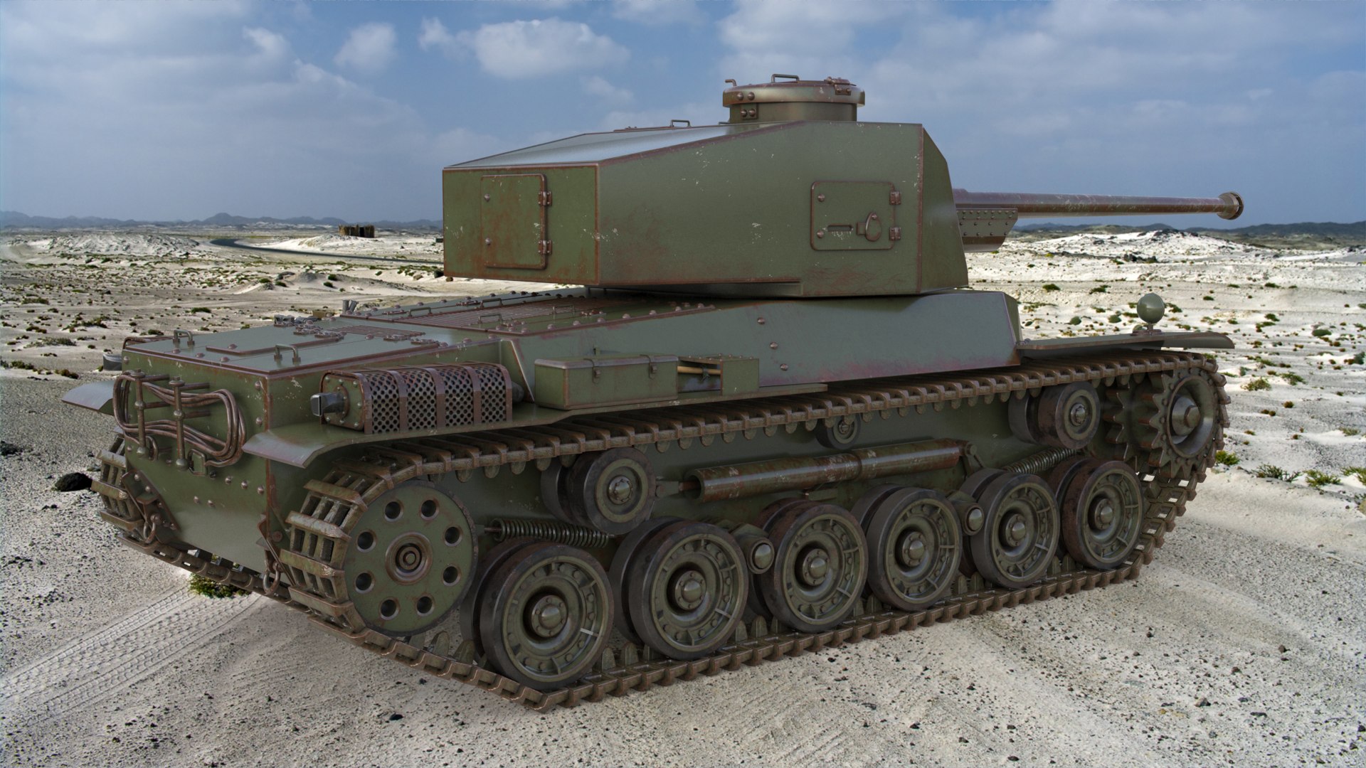 Tank Type 3 Chi-Nu Japan Vray 3D - TurboSquid 1736671