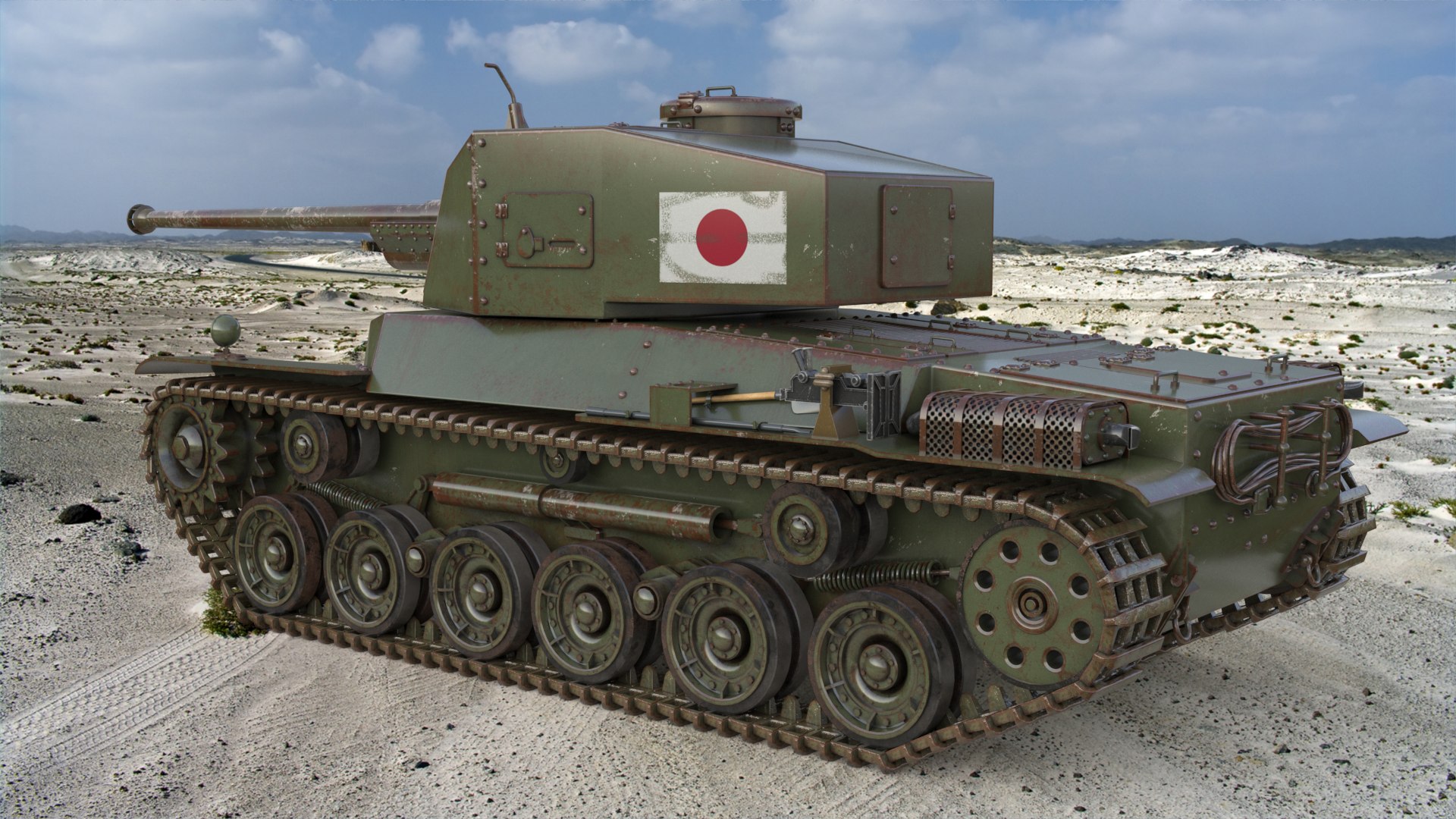 Tank Type 3 Chi-Nu Japan Vray 3D - TurboSquid 1736671