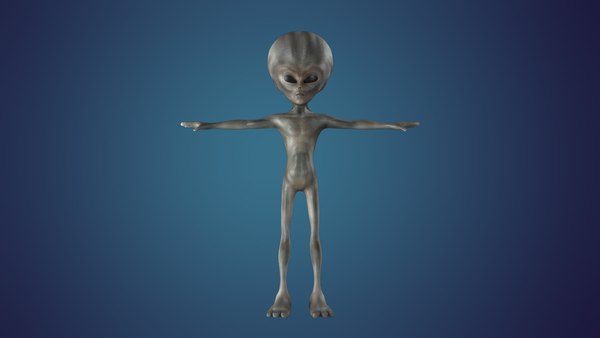 3d model rigged alien character