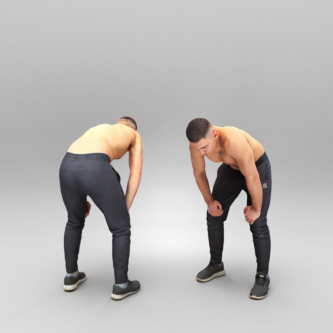 3D Handsome Guy With Bare Torso 414 Model - TurboSquid 2167359