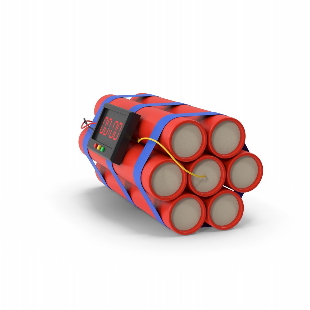 3D Dynamite With Timer - TurboSquid 2205845