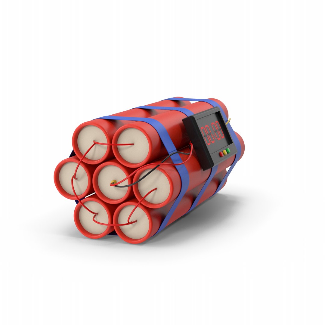 3D Dynamite With Timer - TurboSquid 2205845