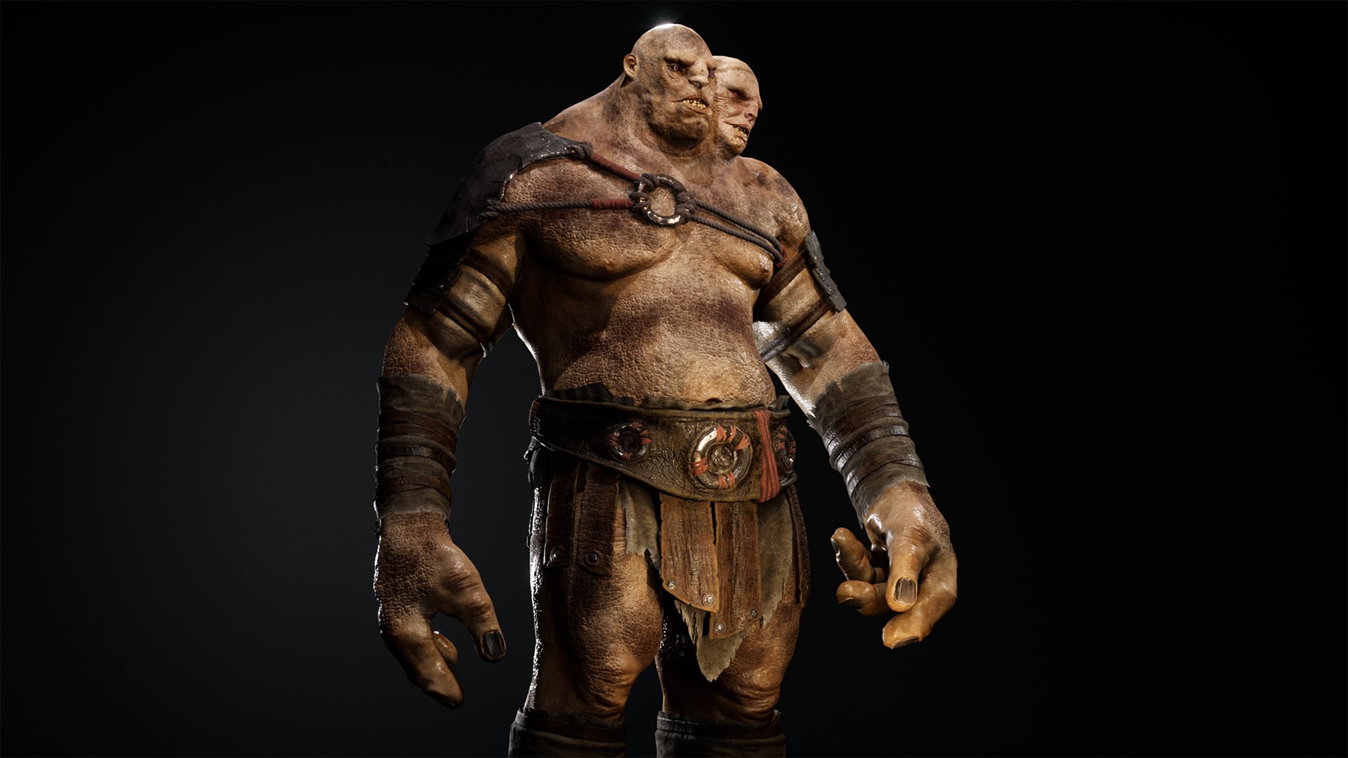 Two Headed Troll 3D - TurboSquid 2349336