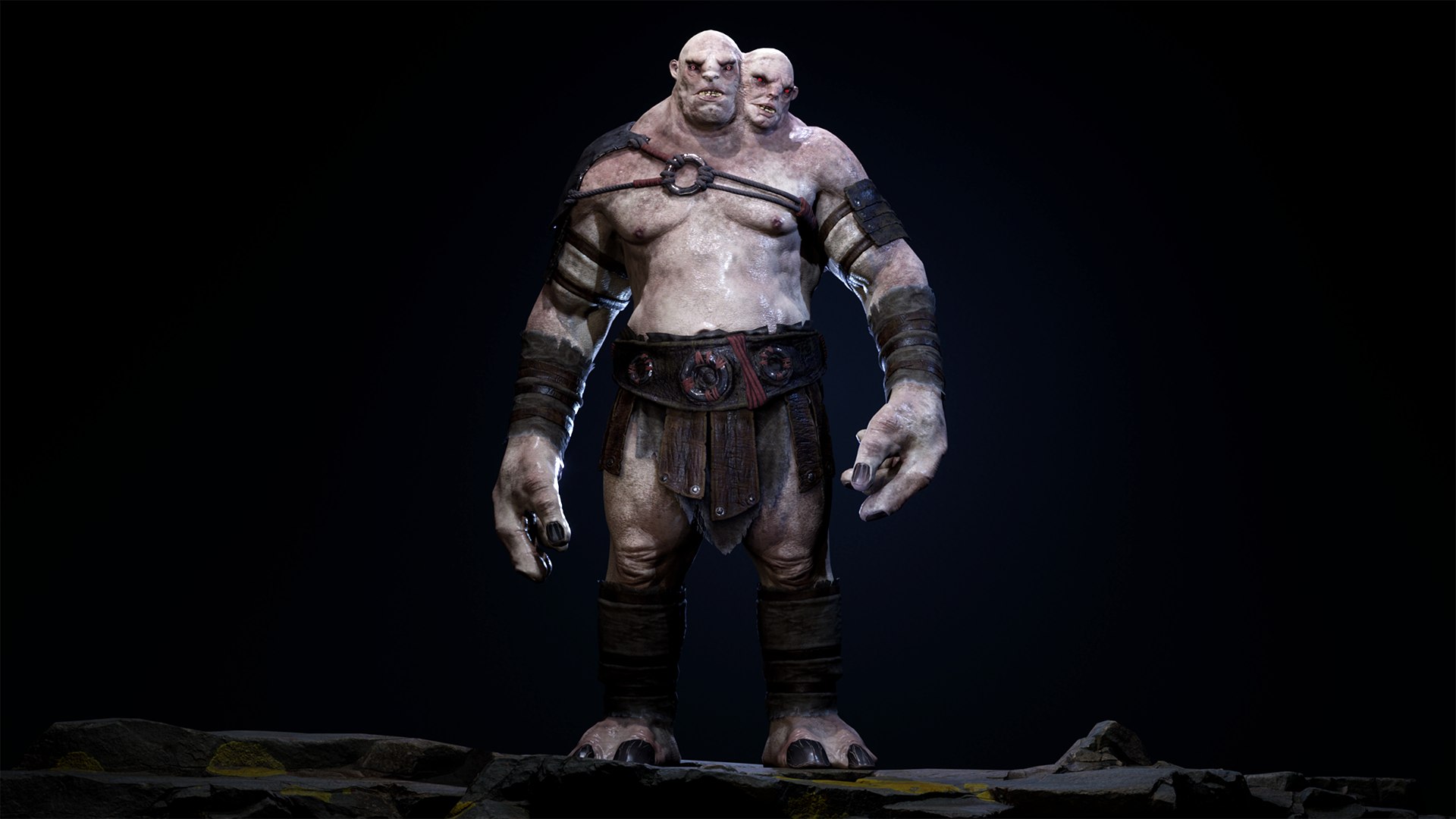 Two Headed Troll 3D - TurboSquid 2349336