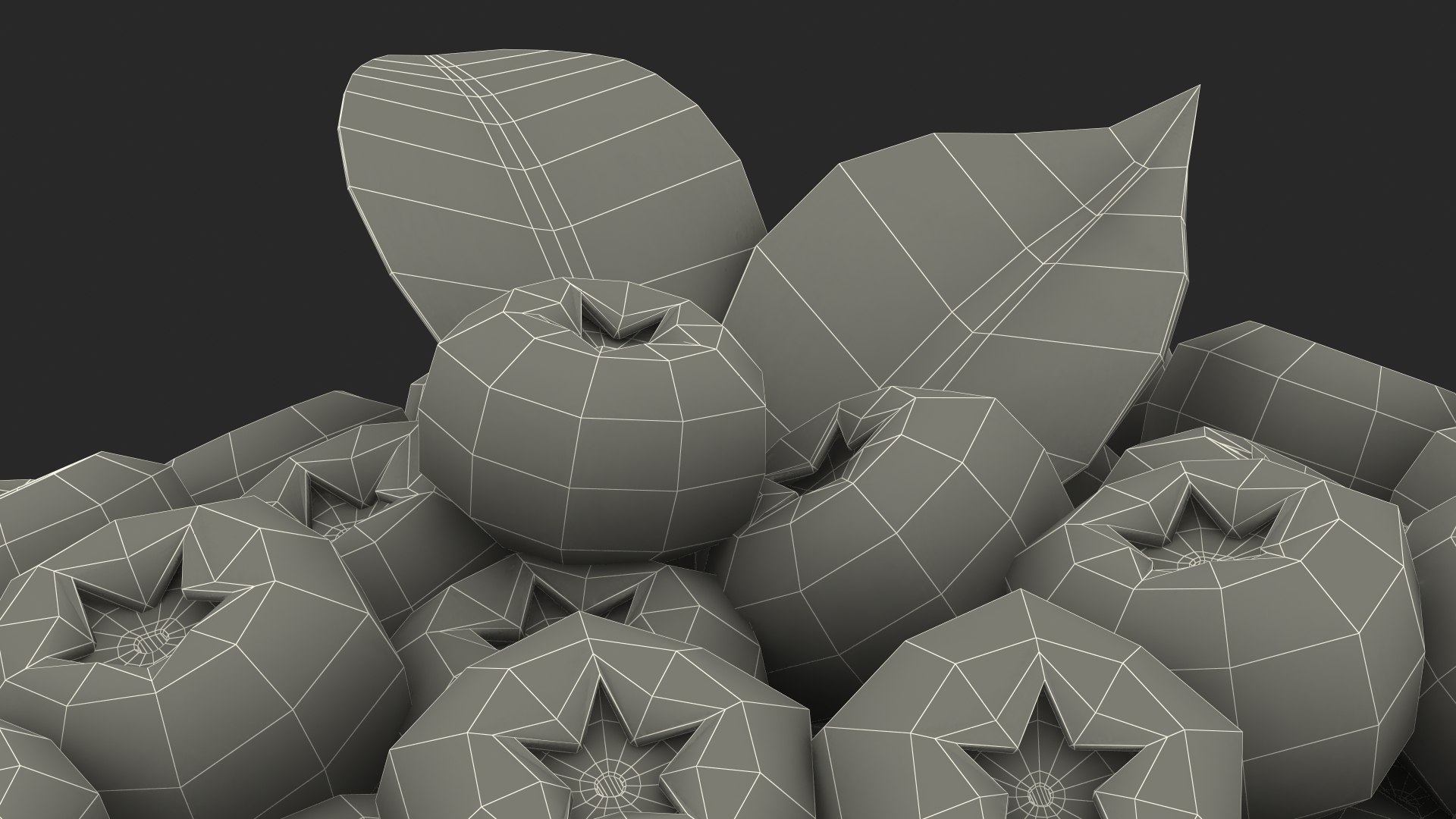 3D Bunch of Garden Ripe Blueberries - TurboSquid 2073106