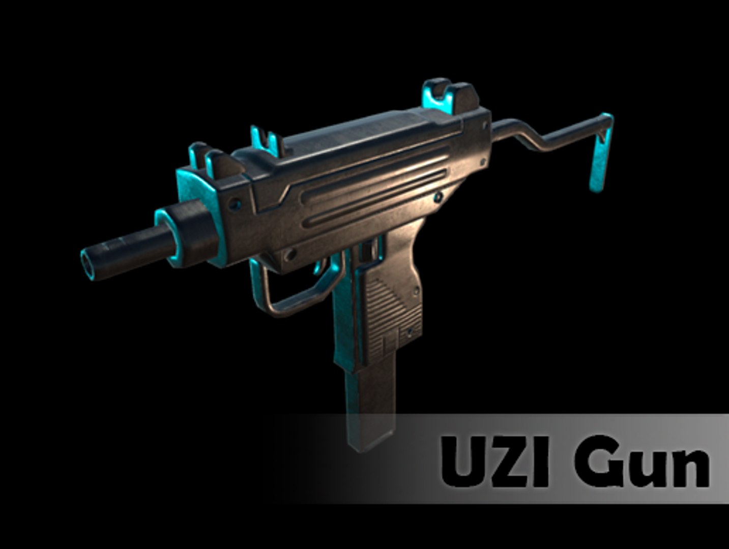 3D uzi gun model - TurboSquid 1301413