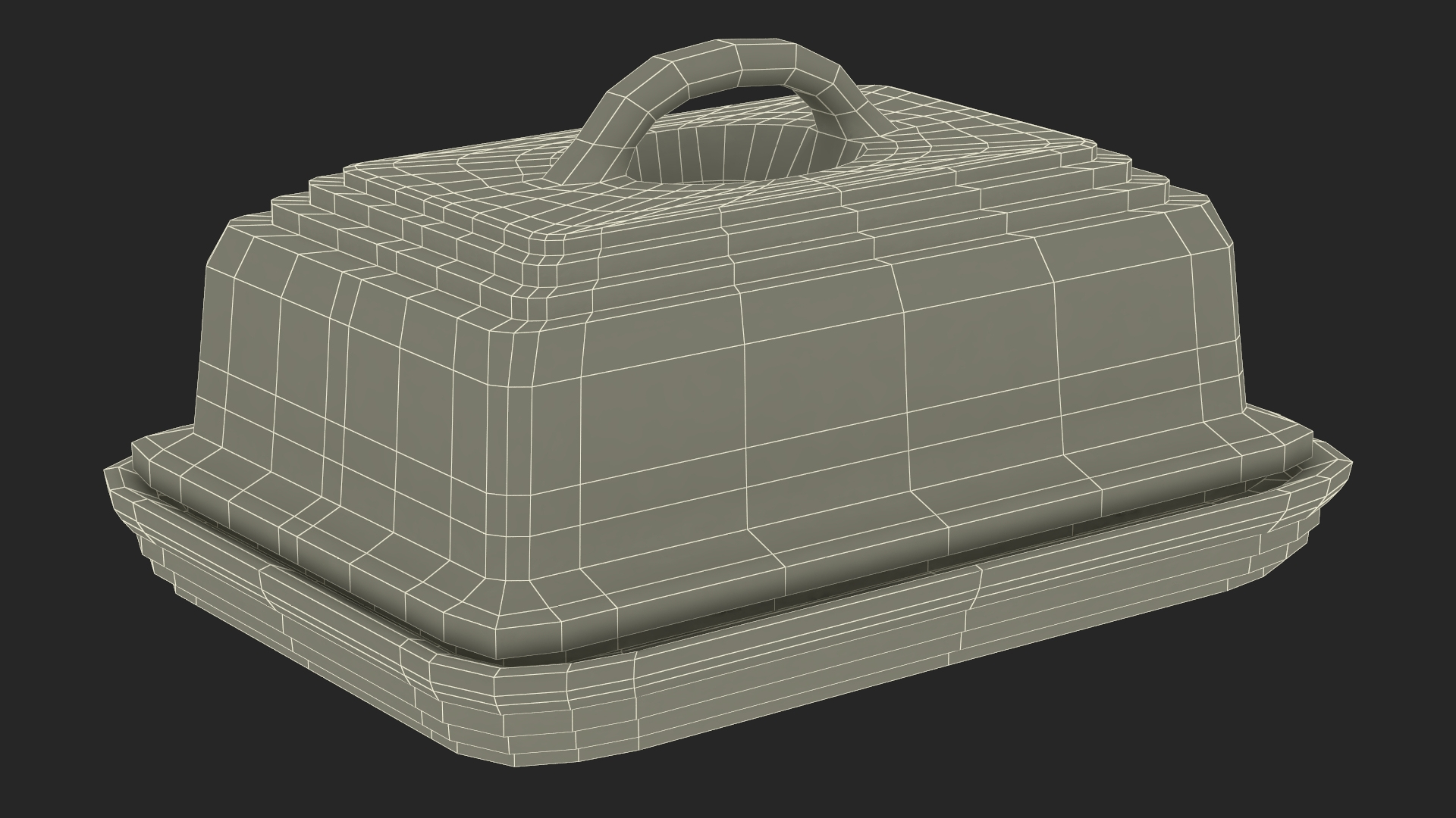 3D Glass Butter Dish Model - TurboSquid 2191837