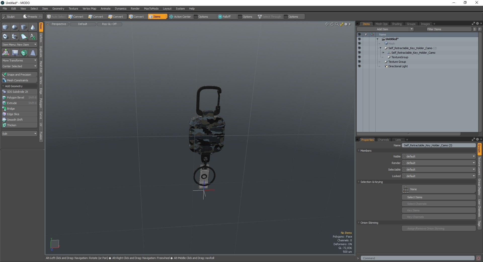 Self Retractable Key Holder Camo 3D Model - TurboSquid 2005932