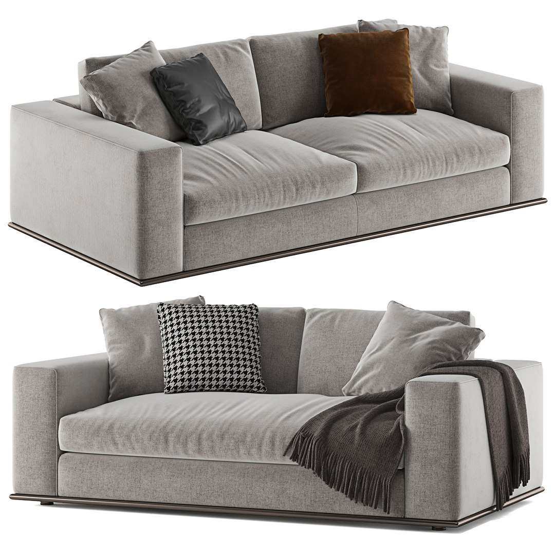 3D Minotti Hamilton Sofa 2 Seats Model - TurboSquid 1726404