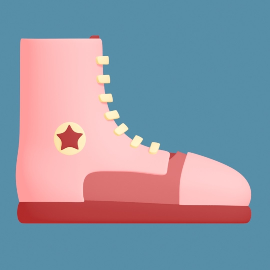 Boot Converse Shoes 3D Model - TurboSquid 1286267