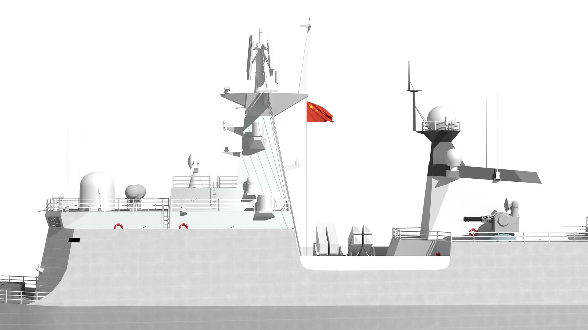 Type 054A Guided Missile Frigate Chinese People Liberation Army Navy 3D ...