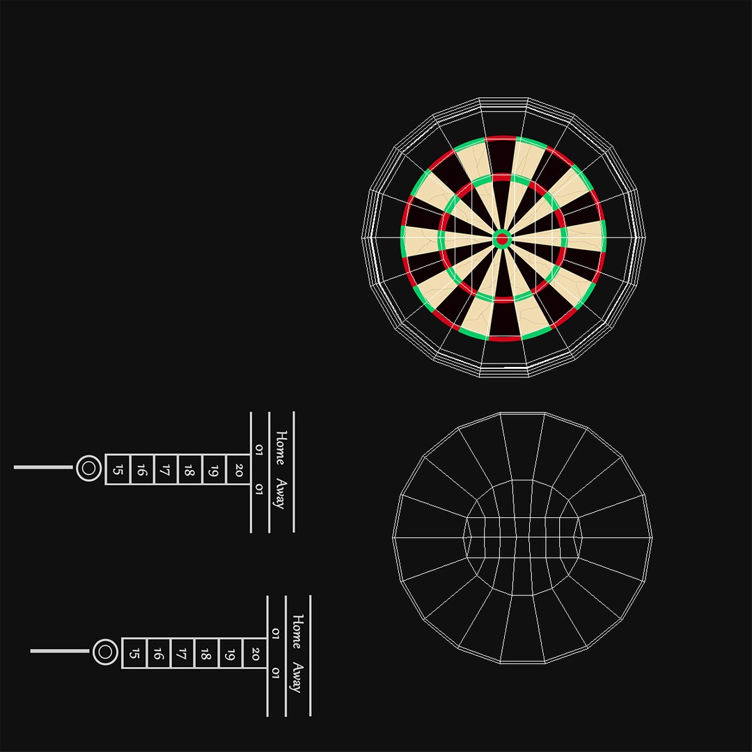 Classic Bristle Dartboard 3D Model - TurboSquid 2160942