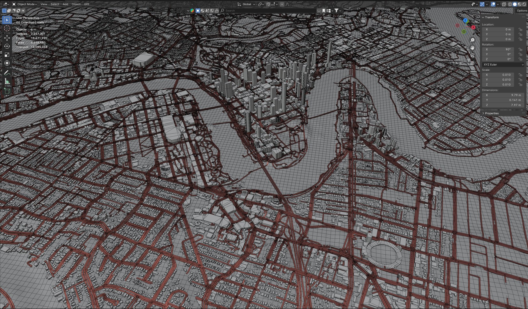 3D Brisbane Terrain City Model - TurboSquid 2420388