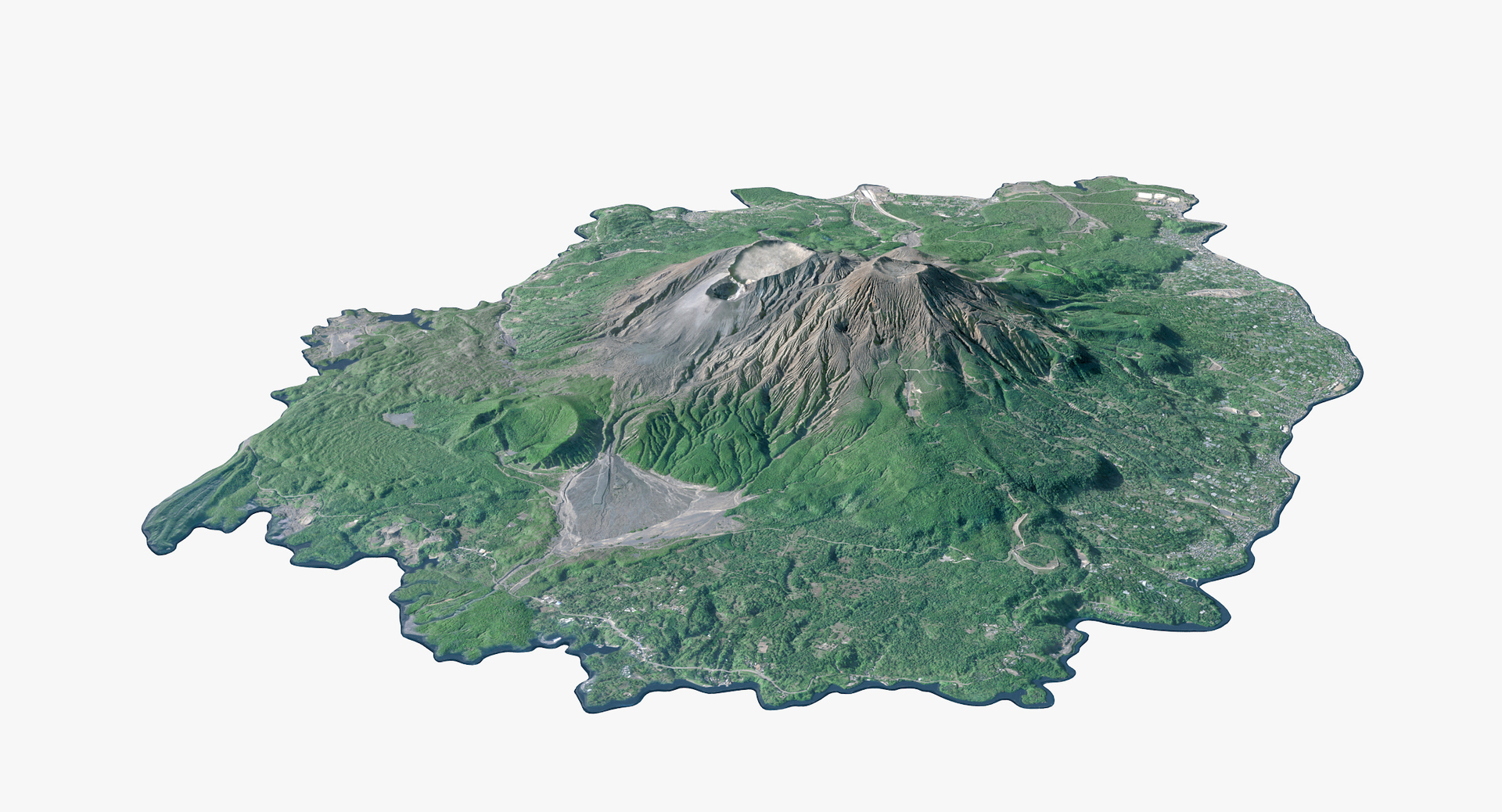 3D sakurajima volcano island - TurboSquid 1521611