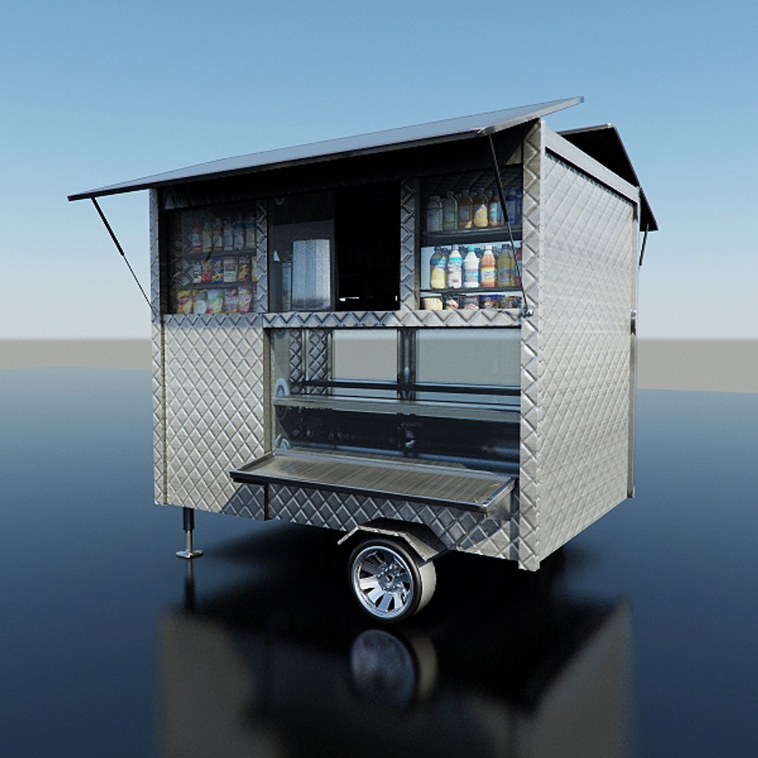 3d Coffee Food Cart