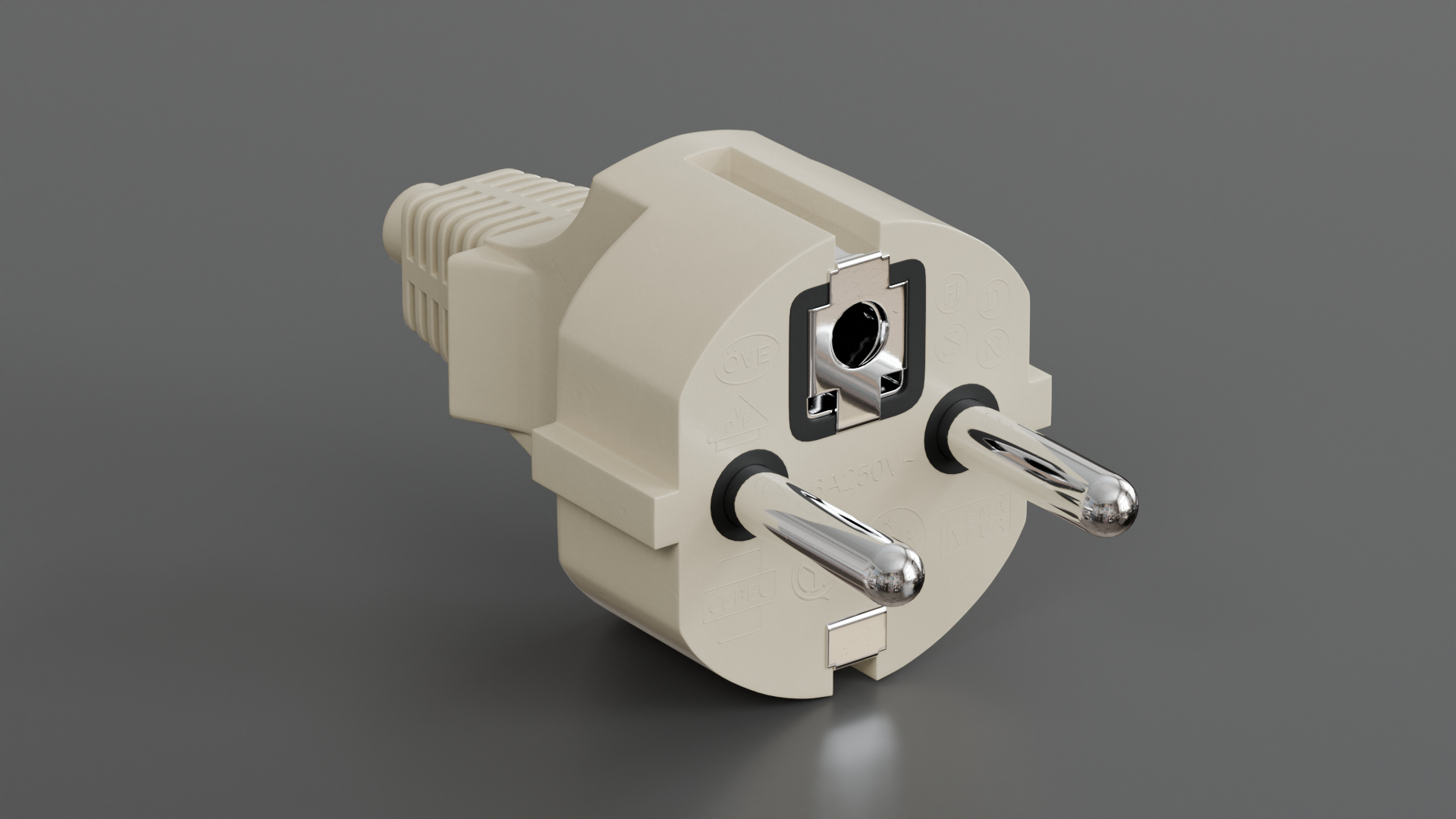 3D European Schuko Plug - TurboSquid 2199004