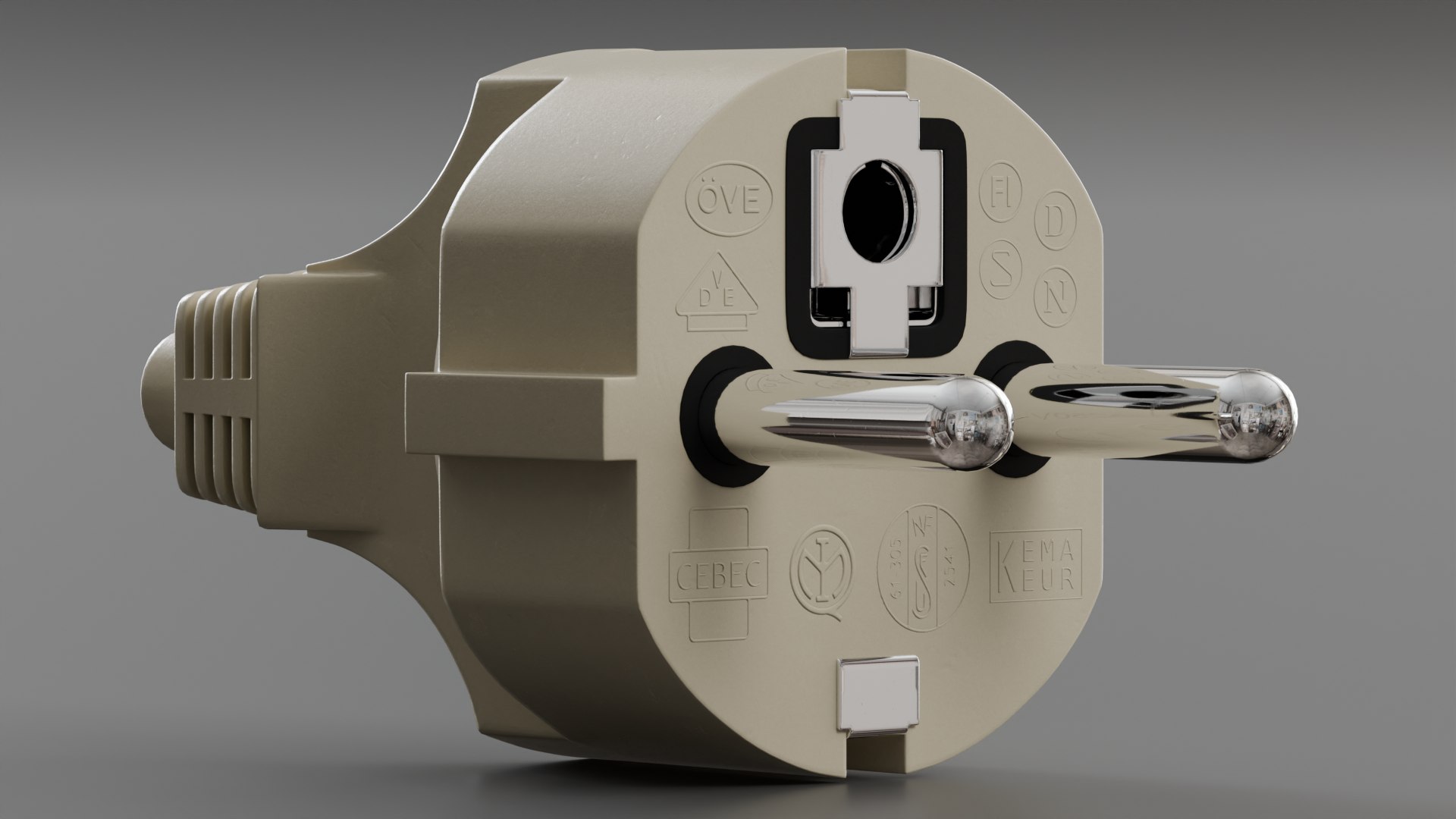 3D European Schuko Plug - TurboSquid 2199004