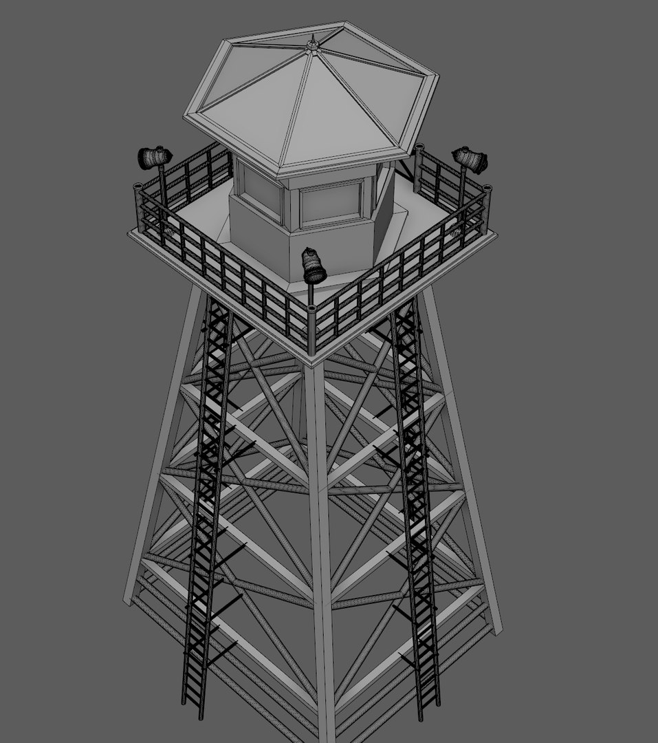 3D Jail Guard Tower - TurboSquid 1361707