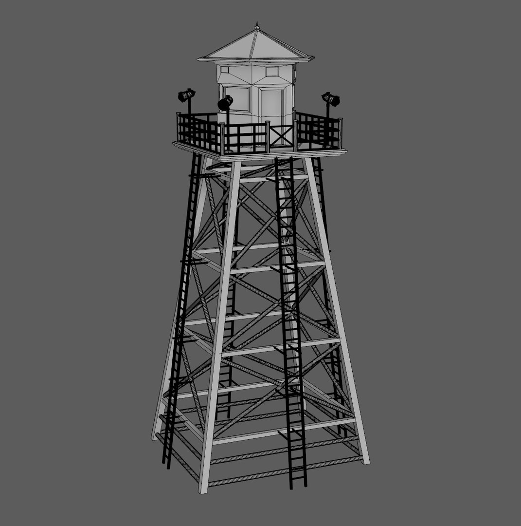 3D Jail Guard Tower - TurboSquid 1361707