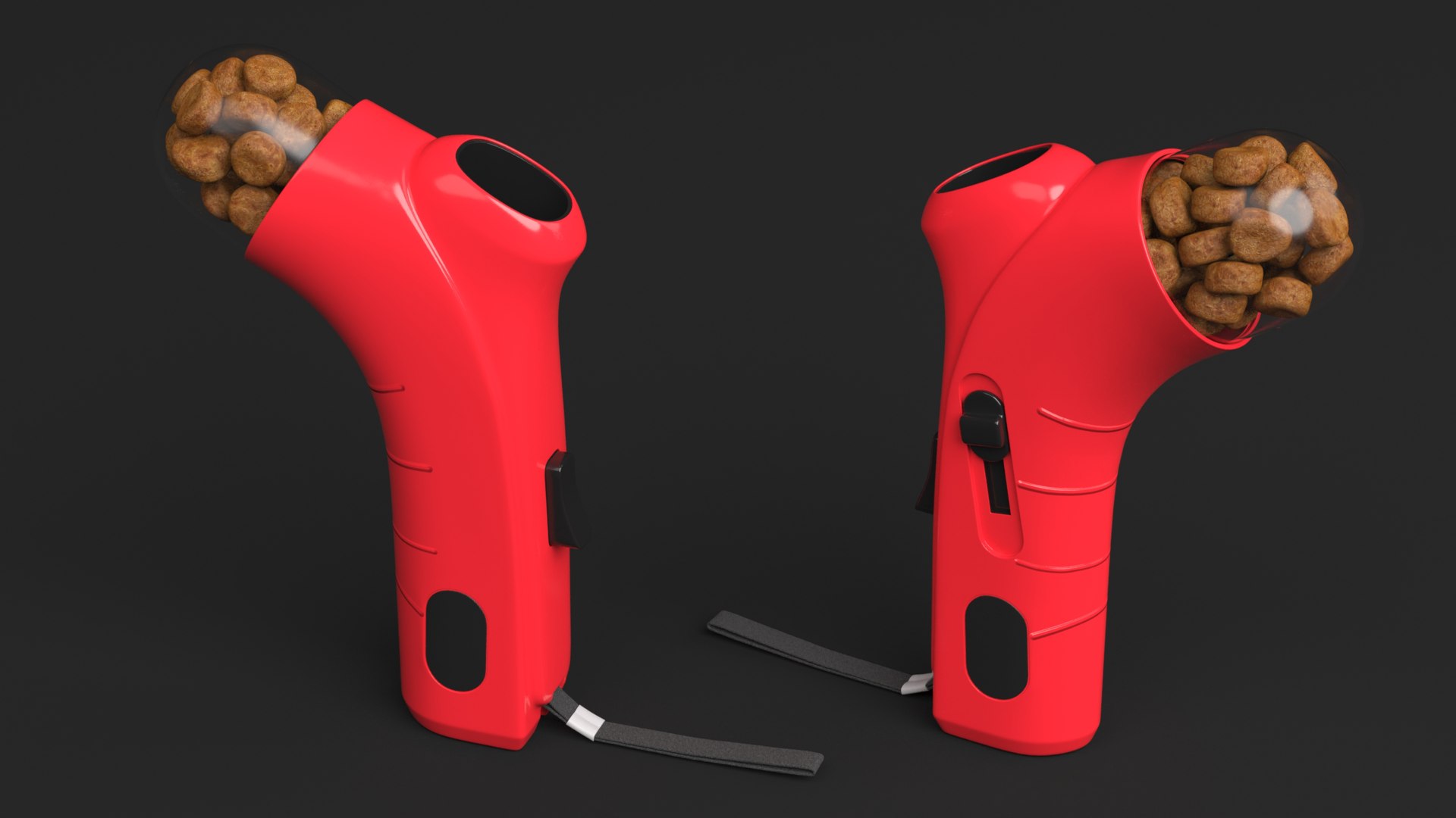 3D Puppy Snack Thrower Red With Food - TurboSquid 2197302