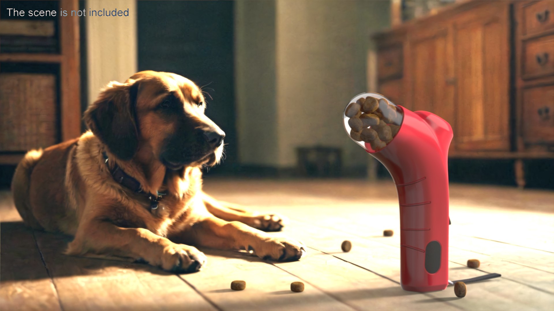 3D Puppy Snack Thrower Red With Food - TurboSquid 2197302