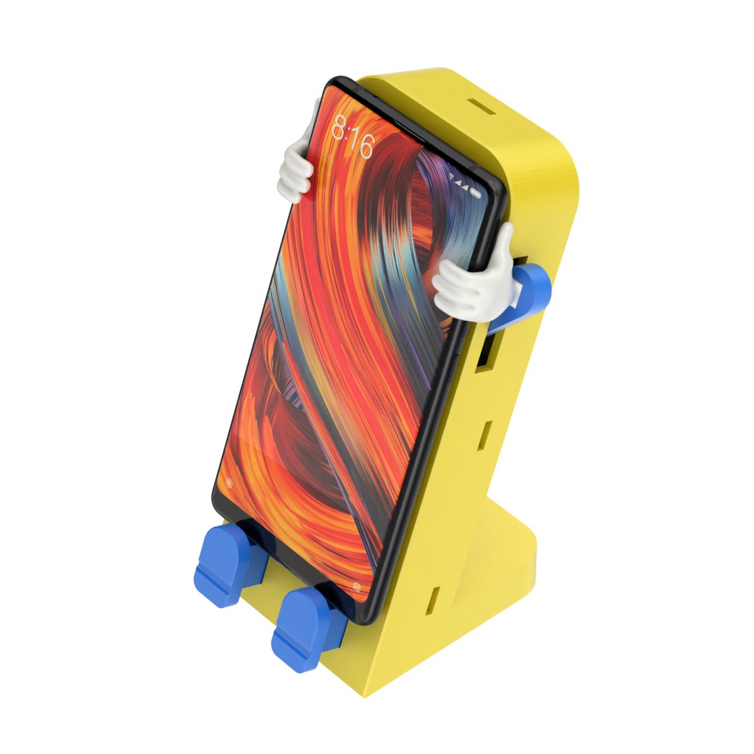 Printable Cartoonish Mobile Holder With Moving Parts model - TurboSquid ...