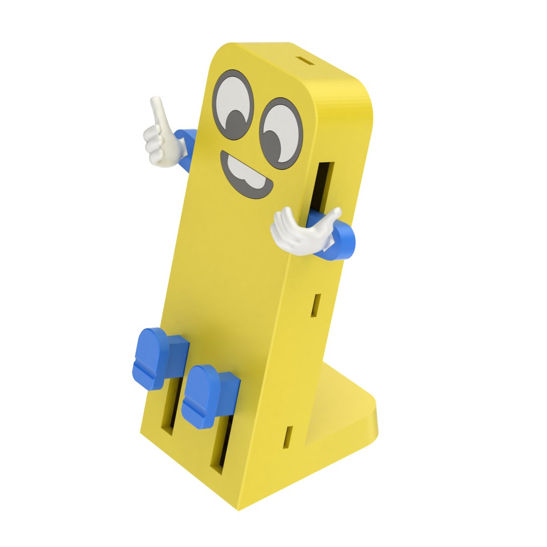 Printable Cartoonish Mobile Holder With Moving Parts model - TurboSquid ...