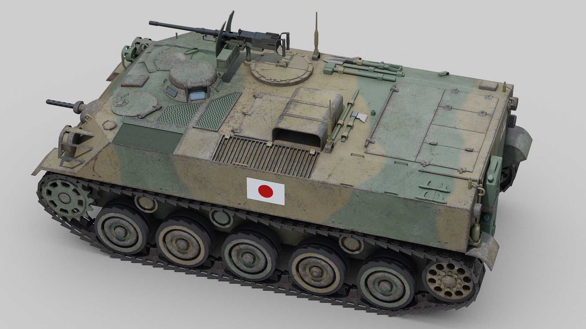 3D Japanese Type 60 - TurboSquid 1541132