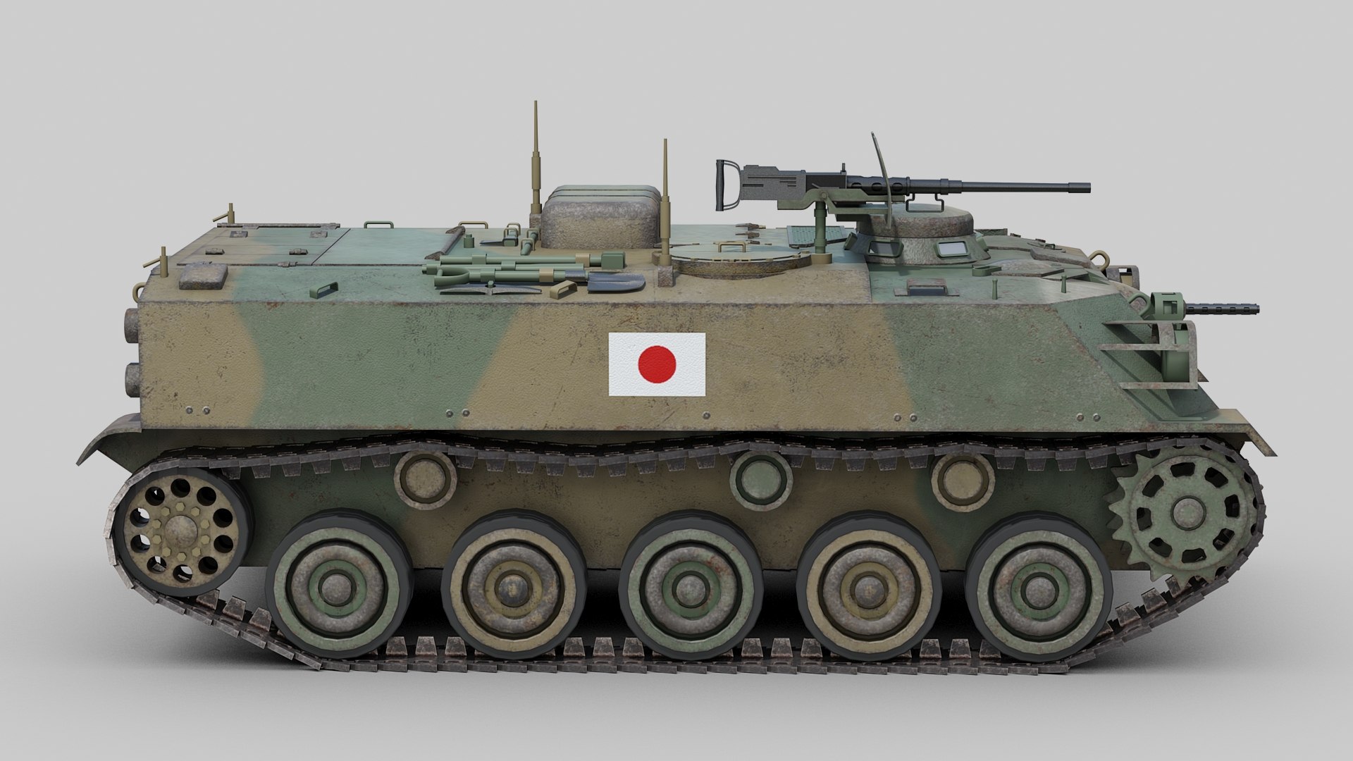 3D Japanese Type 60 - TurboSquid 1541132