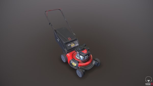 3D low-poly lawnmower lawn mower model - TurboSquid 1535347