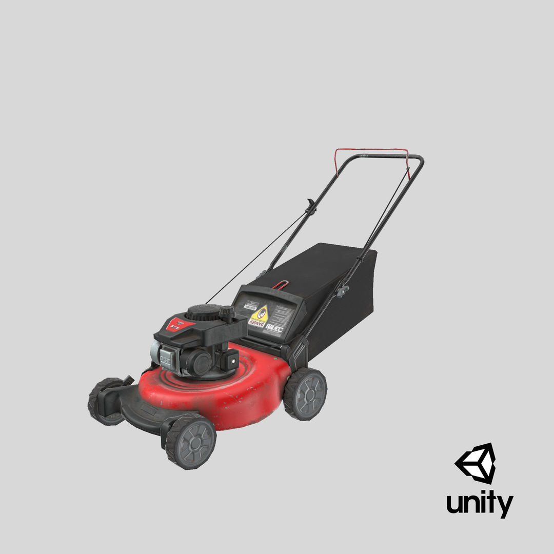 3D low-poly lawnmower lawn mower model - TurboSquid 1535347