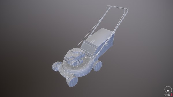 3D low-poly lawnmower lawn mower model - TurboSquid 1535347