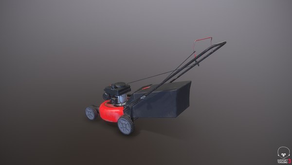 3D low-poly lawnmower lawn mower model - TurboSquid 1535347