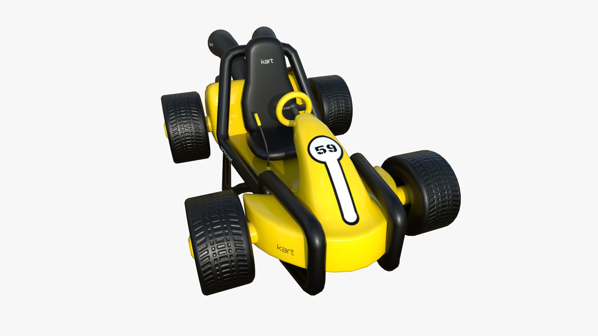 Cartoon Kart G06 Yellow - Vehicle Racing Design 3D model - TurboSquid 2034166