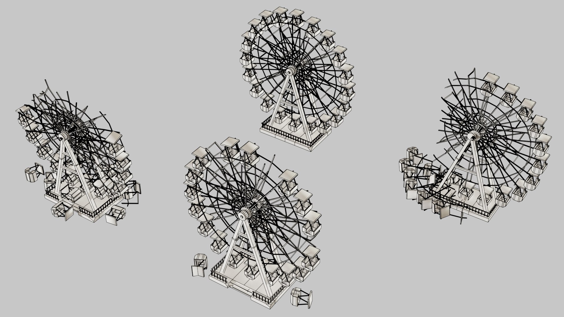 Ferris Wheel 3D Model - TurboSquid 1728220