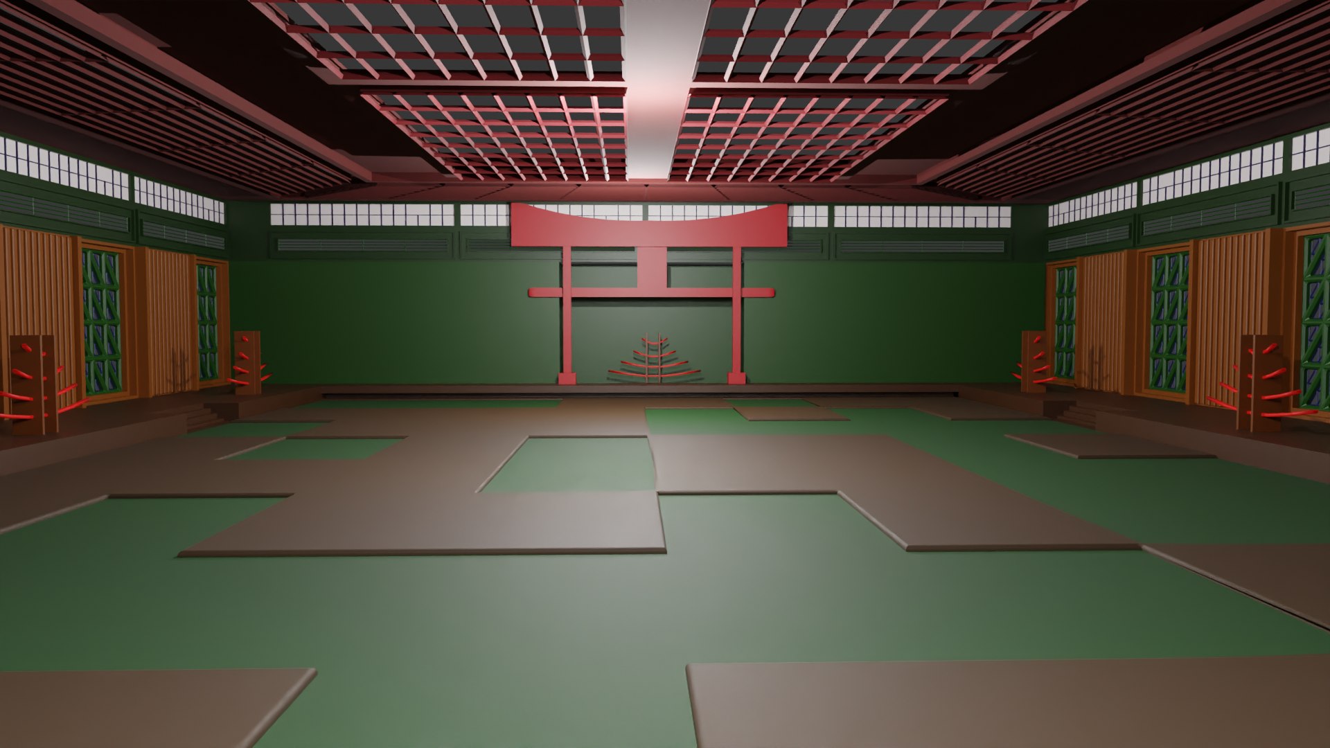 3D Dojo Fighting Hall - TurboSquid 2158010